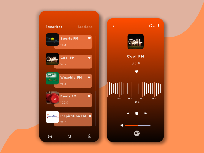 Radio UI by Esther Didigu on Dribbble