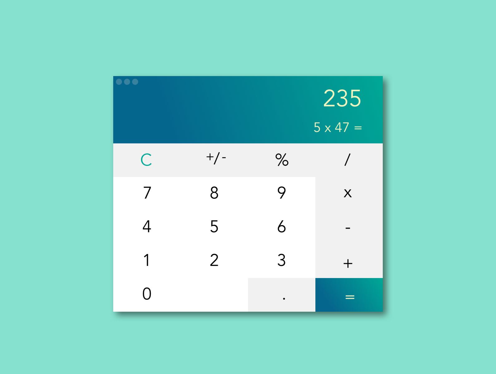 Calculator UI by Dom Pileggi on Dribbble