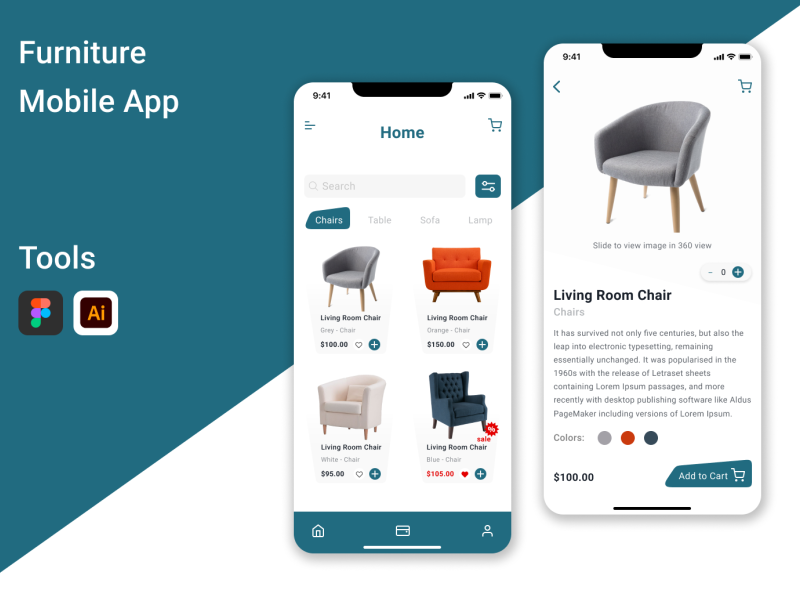 Furniture UI by Bilal khalid on Dribbble