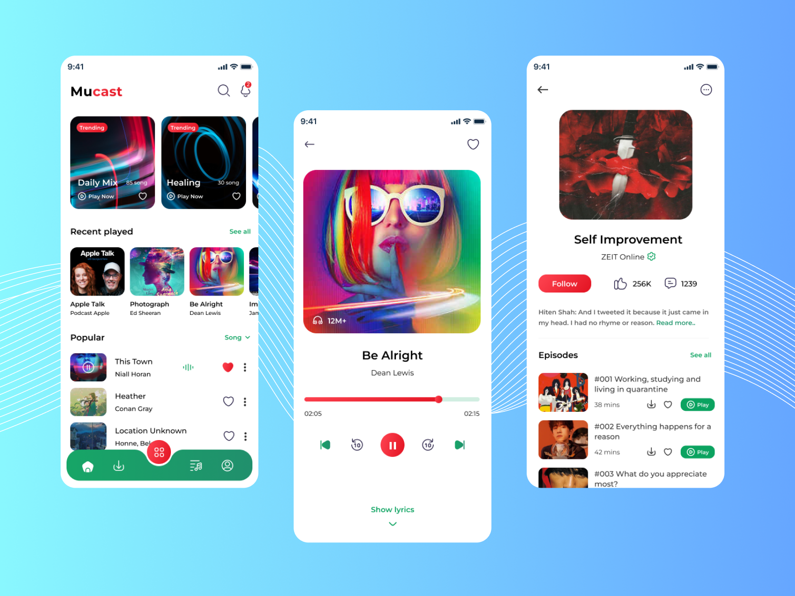 Music & Podcast Streaming App by Indriyani Puspita on Dribbble
