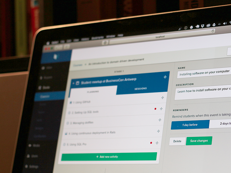 Course Editor by Falko Joseph for intuo on Dribbble