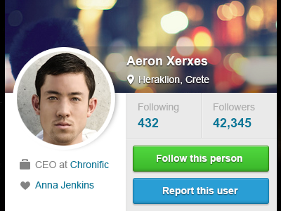 Mini Profile by Falko Joseph on Dribbble