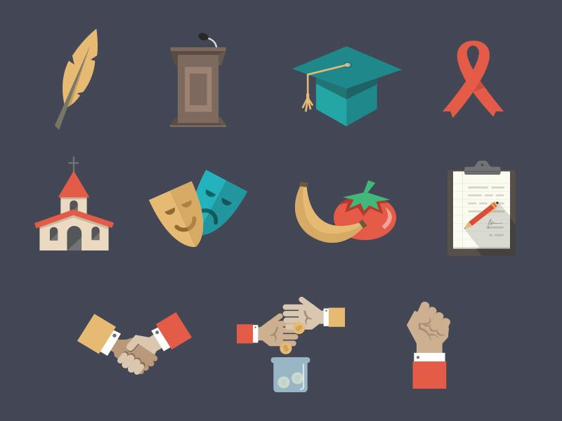NationBuilder Site Type Icons by Jan Cavan on Dribbble