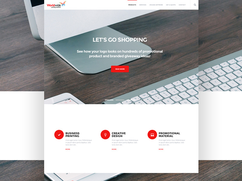 Worldwide printing solutions website design by Sara Björnfot on Dribbble