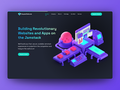 SuperDelux Website Hero by Brightscout on Dribbble