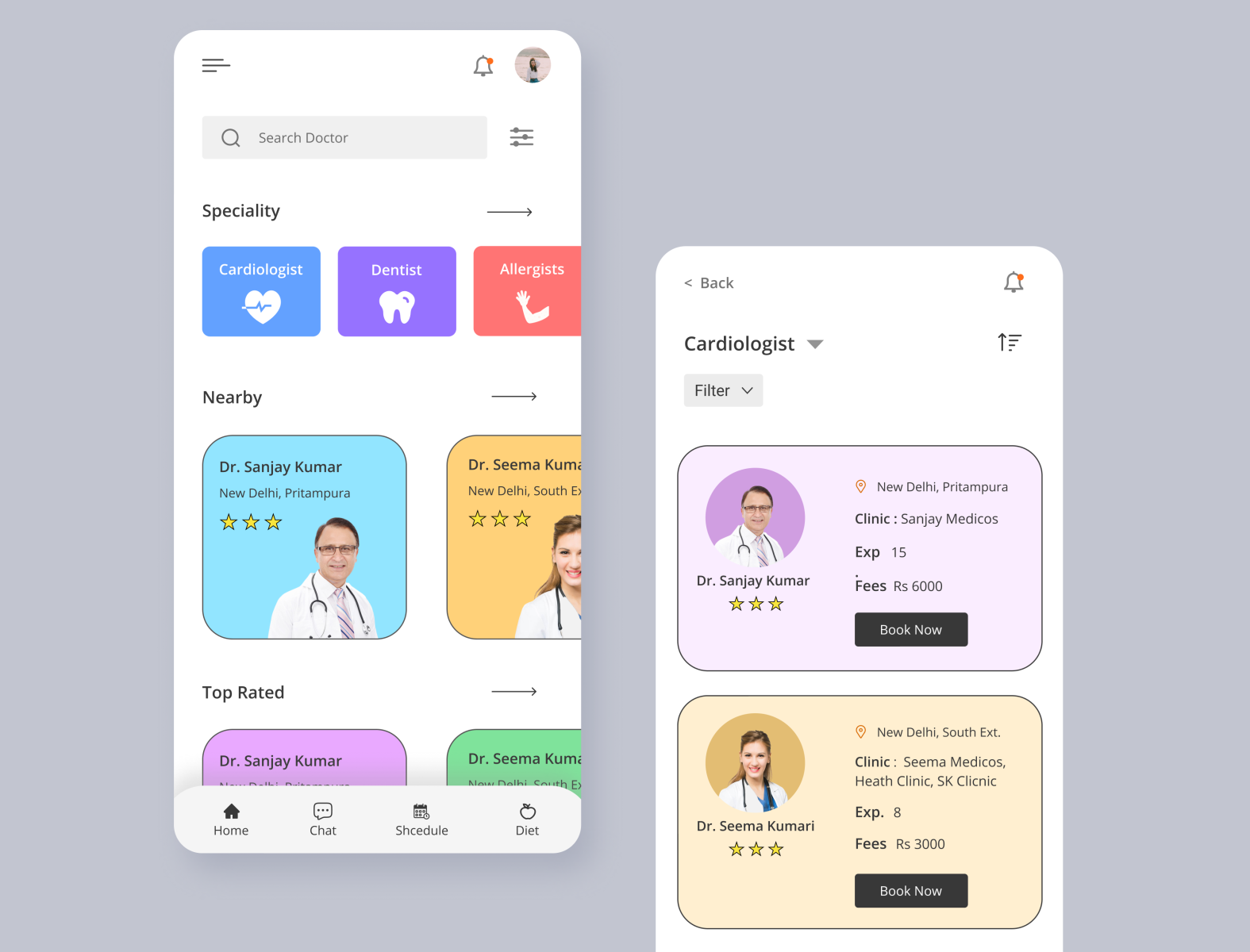 Doctor App by Amit Sinha on Dribbble