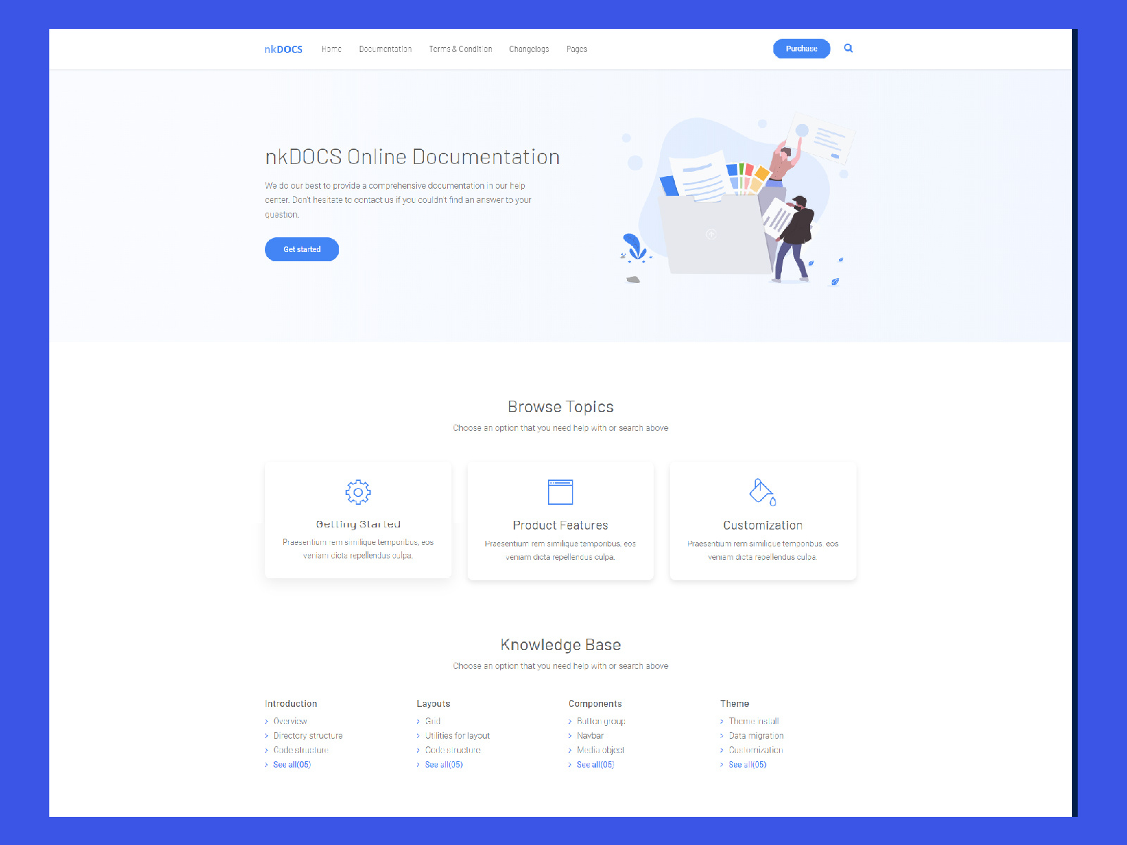 nkDOCS - Online Documentation HTML Template by The Soft King on Dribbble