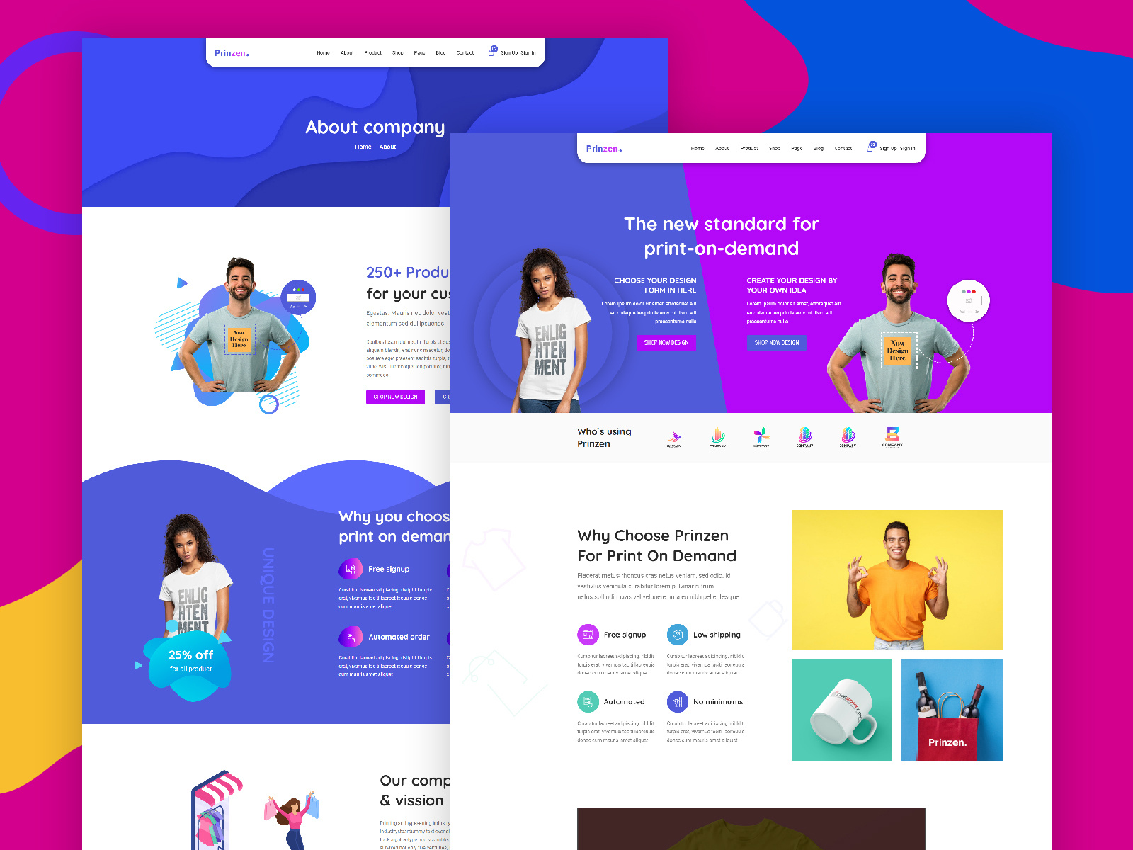 Prinzen - Print On Demand HTML Template by The Soft King on Dribbble