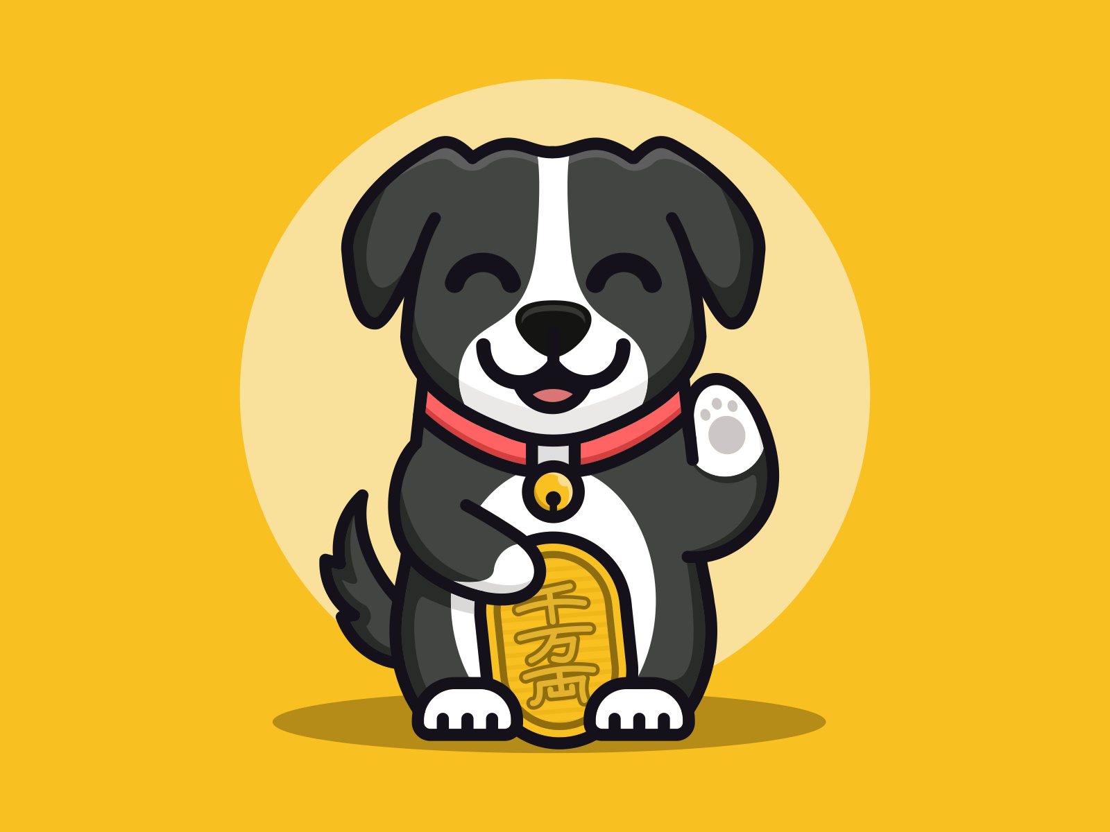 Lucky dog cute illustration by Kiutimood on Dribbble