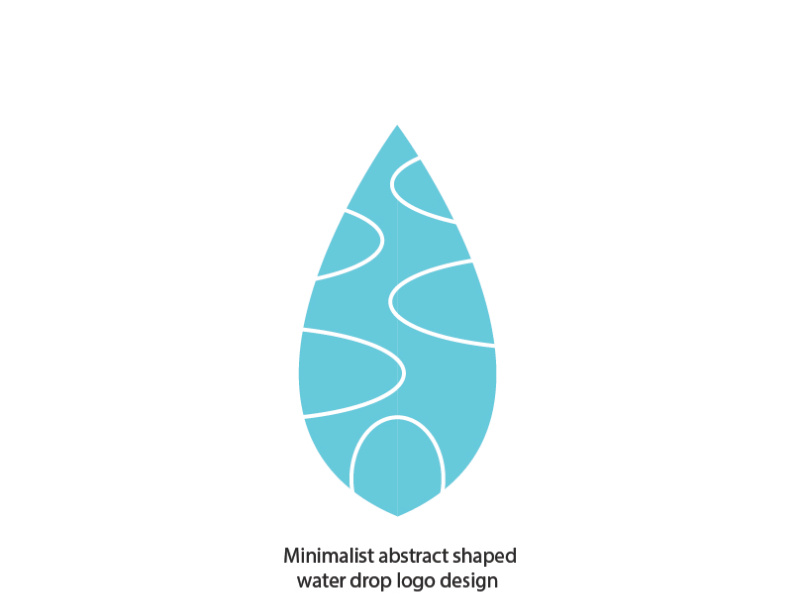 Minimalist abstract shaped water drop logo design by Mohammad Yeasin on ...