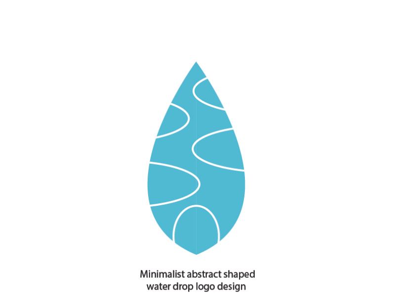 Minimalist abstract shaped water drop logo design by Mohammad Yeasin on ...