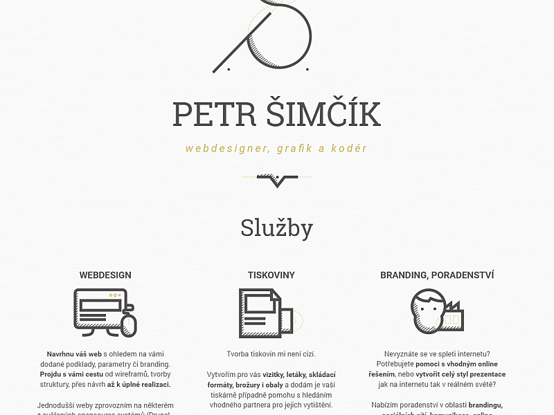 My new website by Petr Simcik on Dribbble