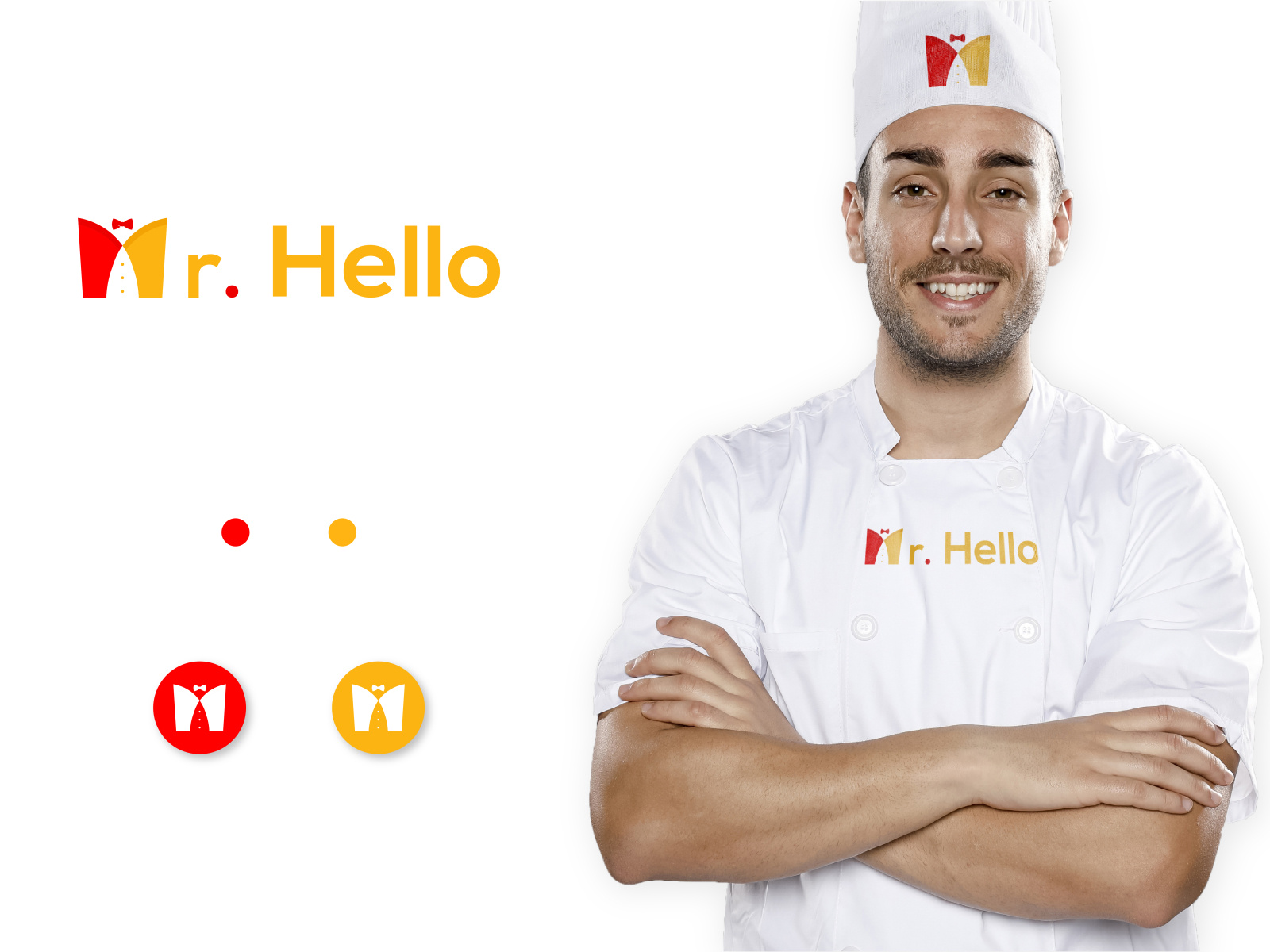 Mr. Hello, Restaurant Logo by Tanim Pramanik on Dribbble