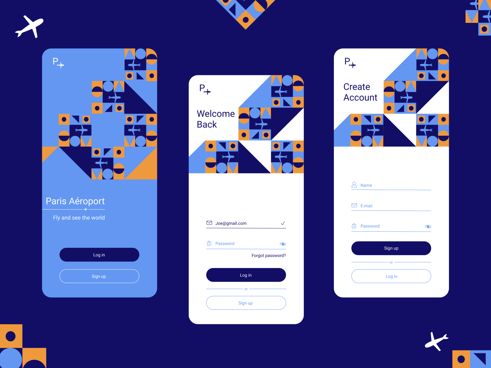 Airport Log in by Christina Ivanova on Dribbble
