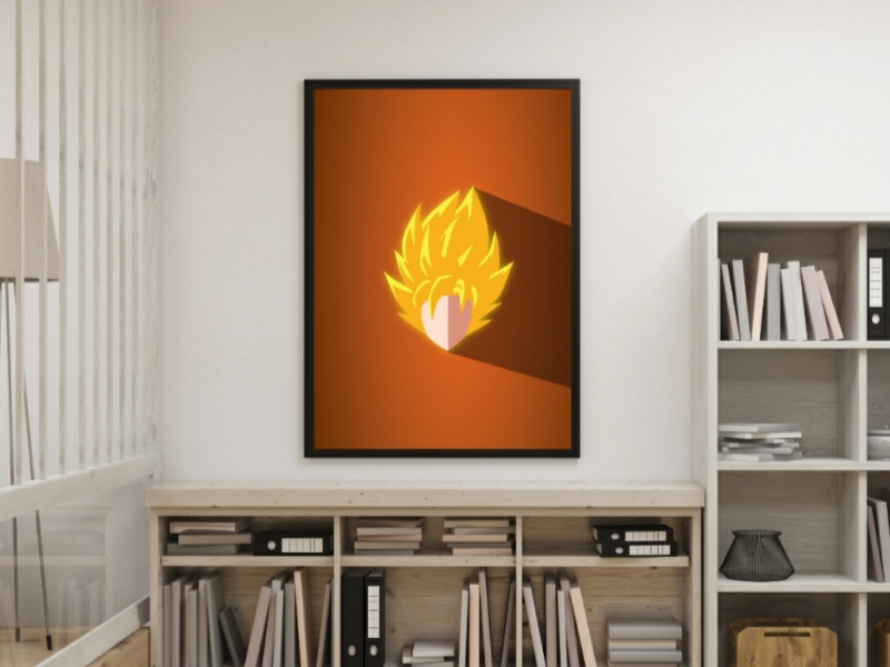 Dragonball Goku SSJ - flat digital printable poster by GmDesignartsGR ...
