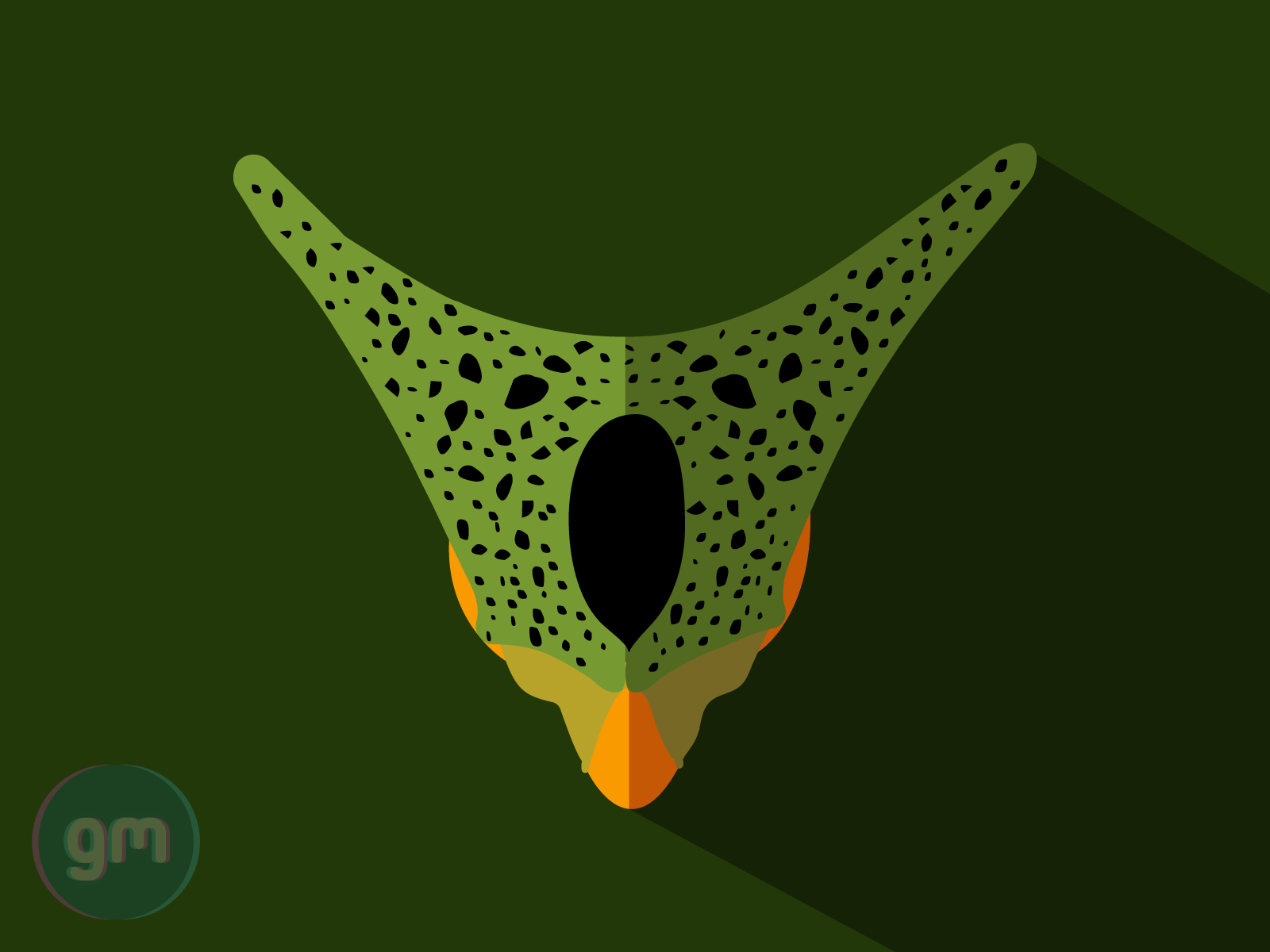 Flat art of Cell 1st Form from Dragonball Z - Cell Saga by ...