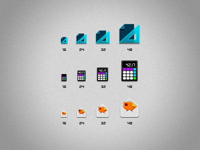 Stock set icons - sizes by Plexform on Dribbble