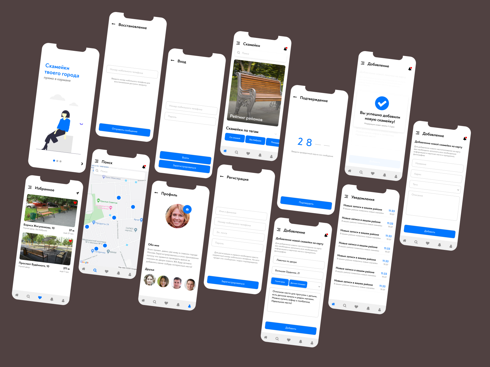 Mobile map-based app concept by Andrey Elmanov on Dribbble