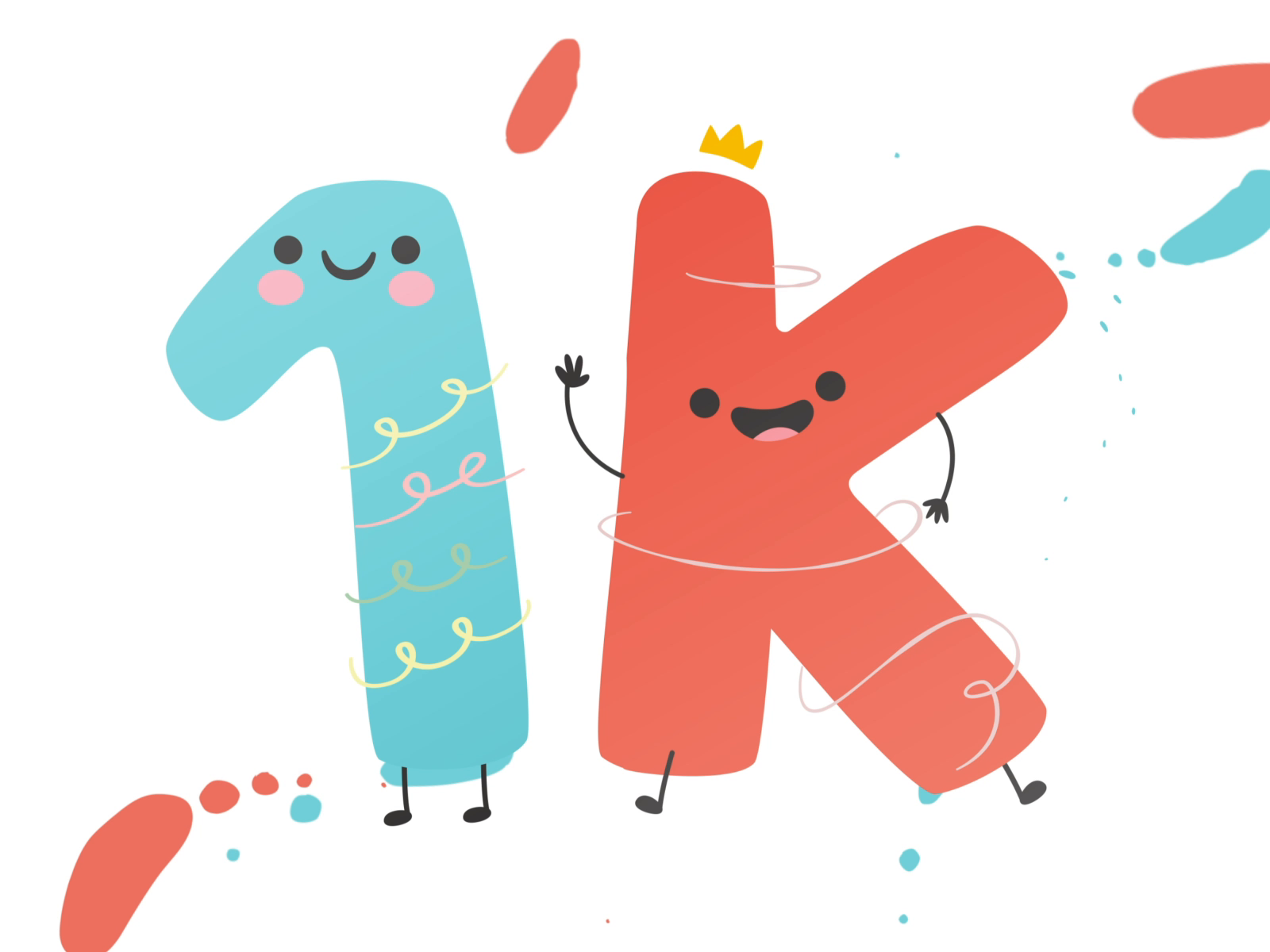 1k Followers by Rafał Staromłyński on Dribbble