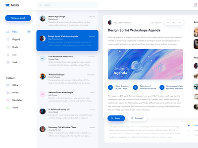 Maily - Mail Client by Rafał Staromłyński for Orizon: UI/UX Design ...