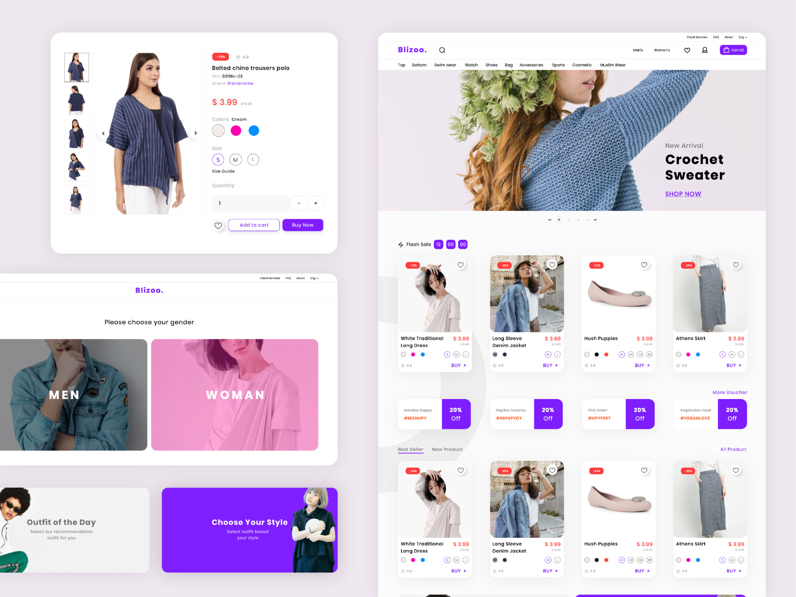 Fashion Store Web UI by Uqbah Haris on Dribbble