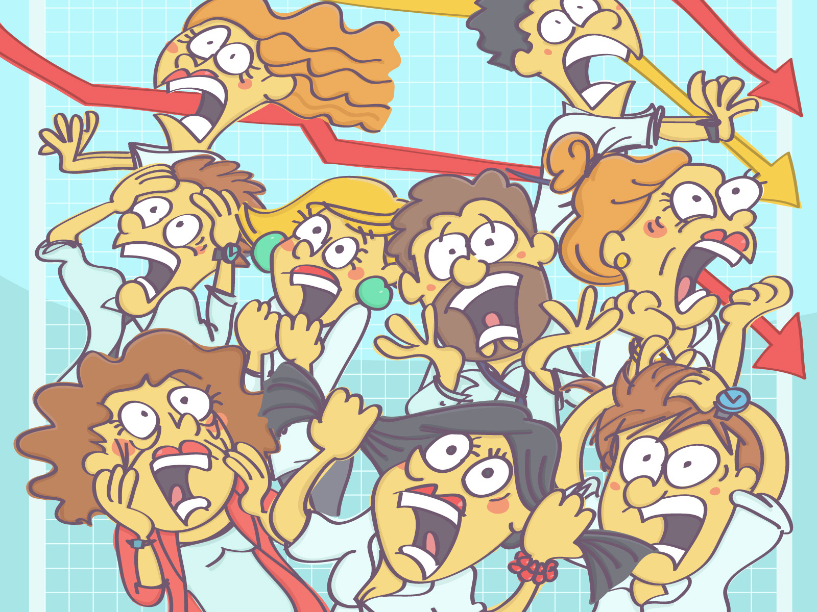 business panic, editorial by Marina Braović Hajdarović on Dribbble