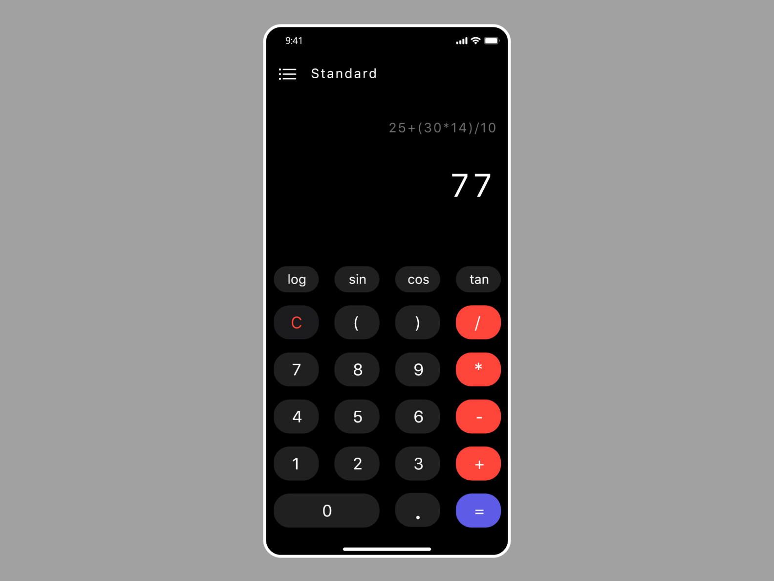 Calculator by Sachin S Nair on Dribbble