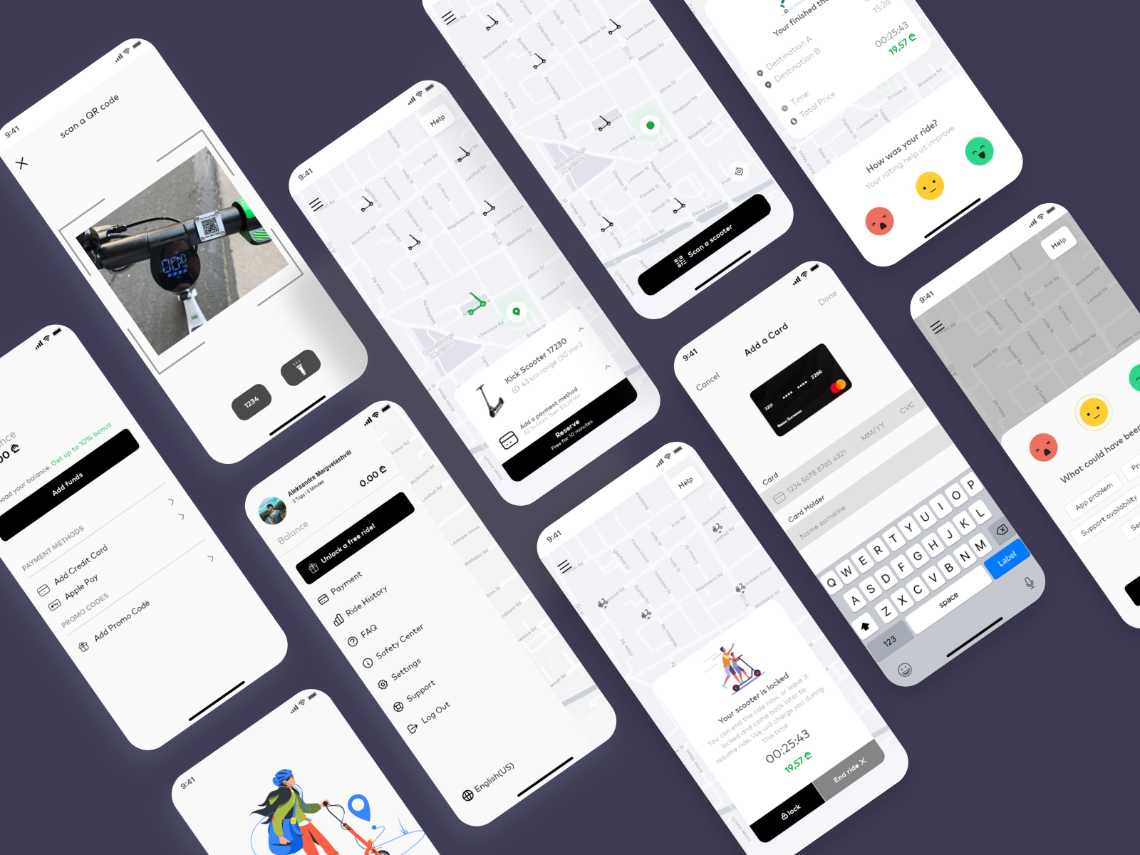 Electric Scooters Rent App by Beka Katsadze on Dribbble