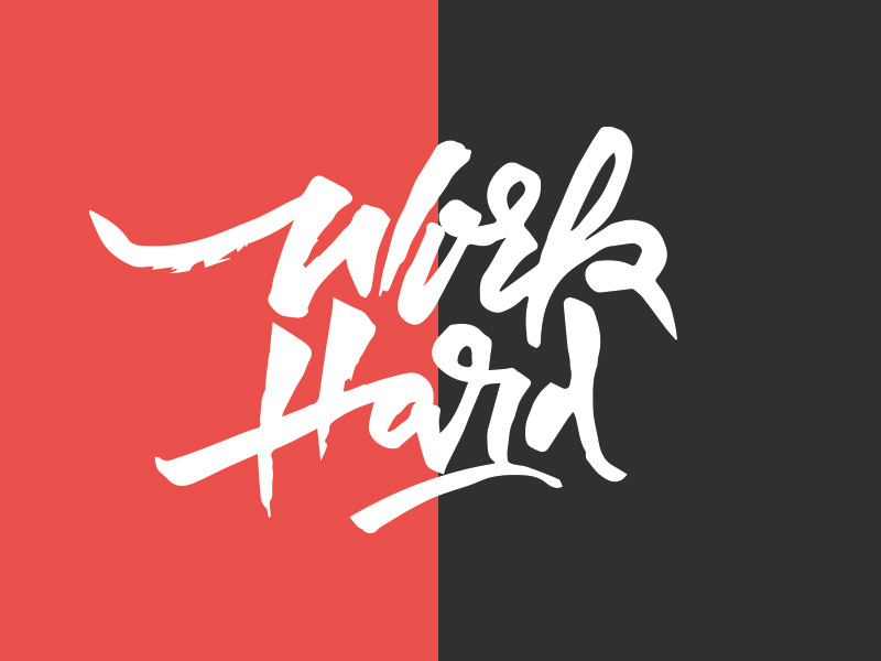 Work Hard by Dominik Fodora on Dribbble