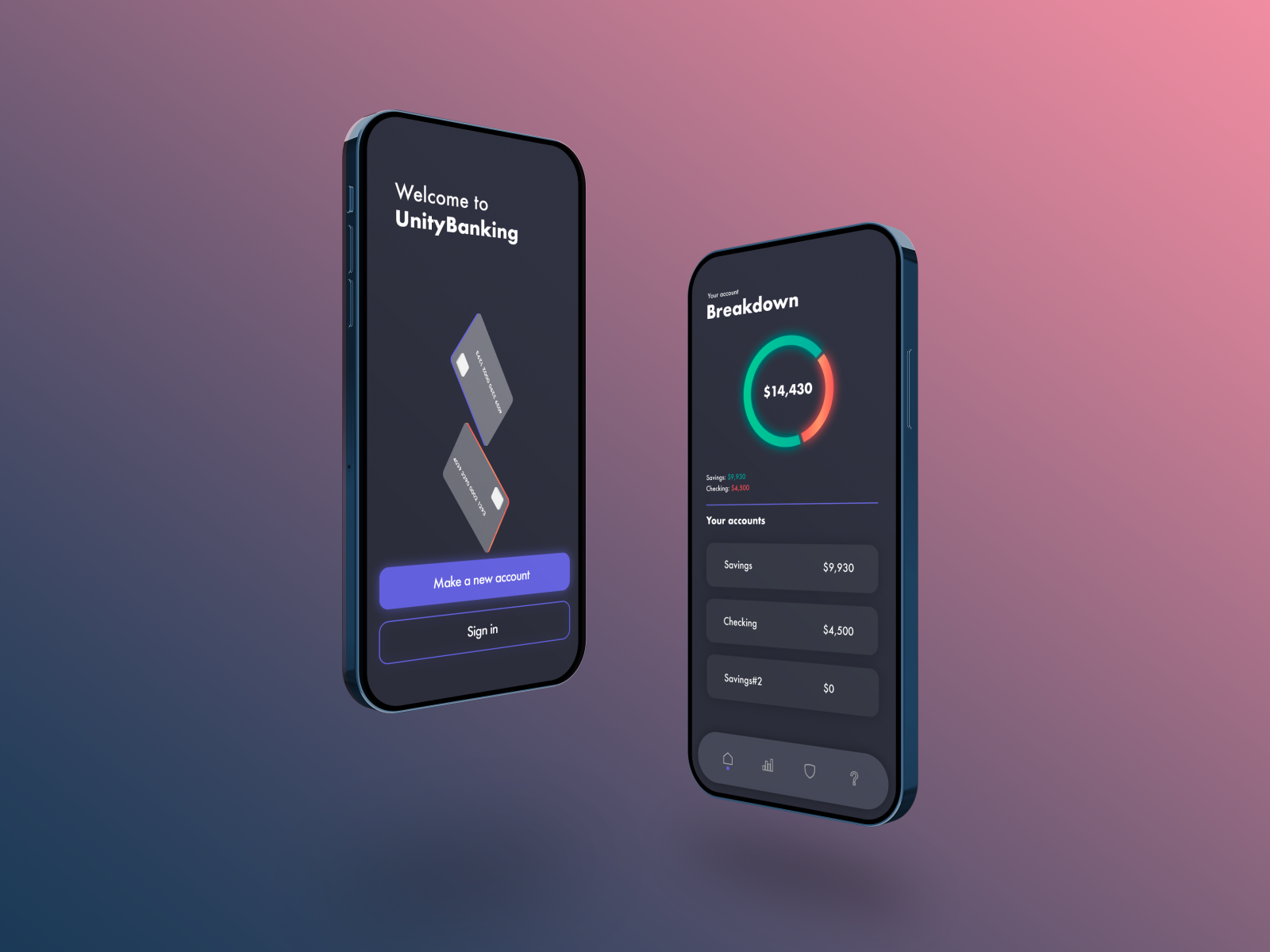 Unity Banking by Luke coleman on Dribbble