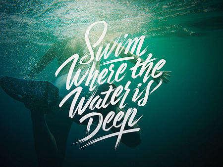 Swim where the water is deep by Tibo on Dribbble