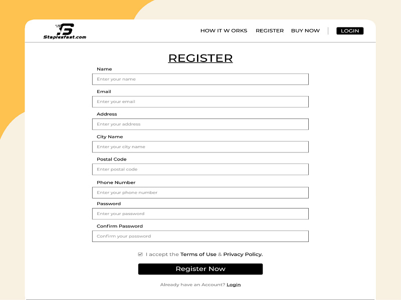 Registration Page by SV House on Dribbble