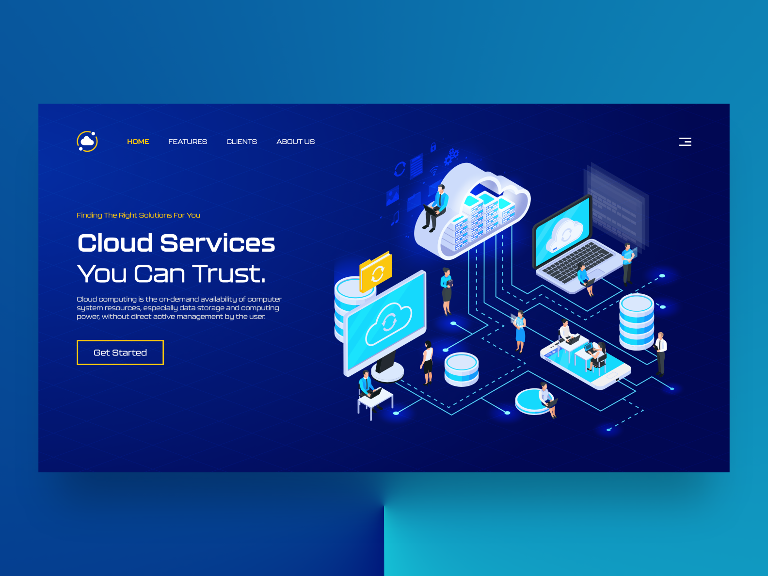 ☁️ Cloud Services Web UI by Jatin Sharma on Dribbble