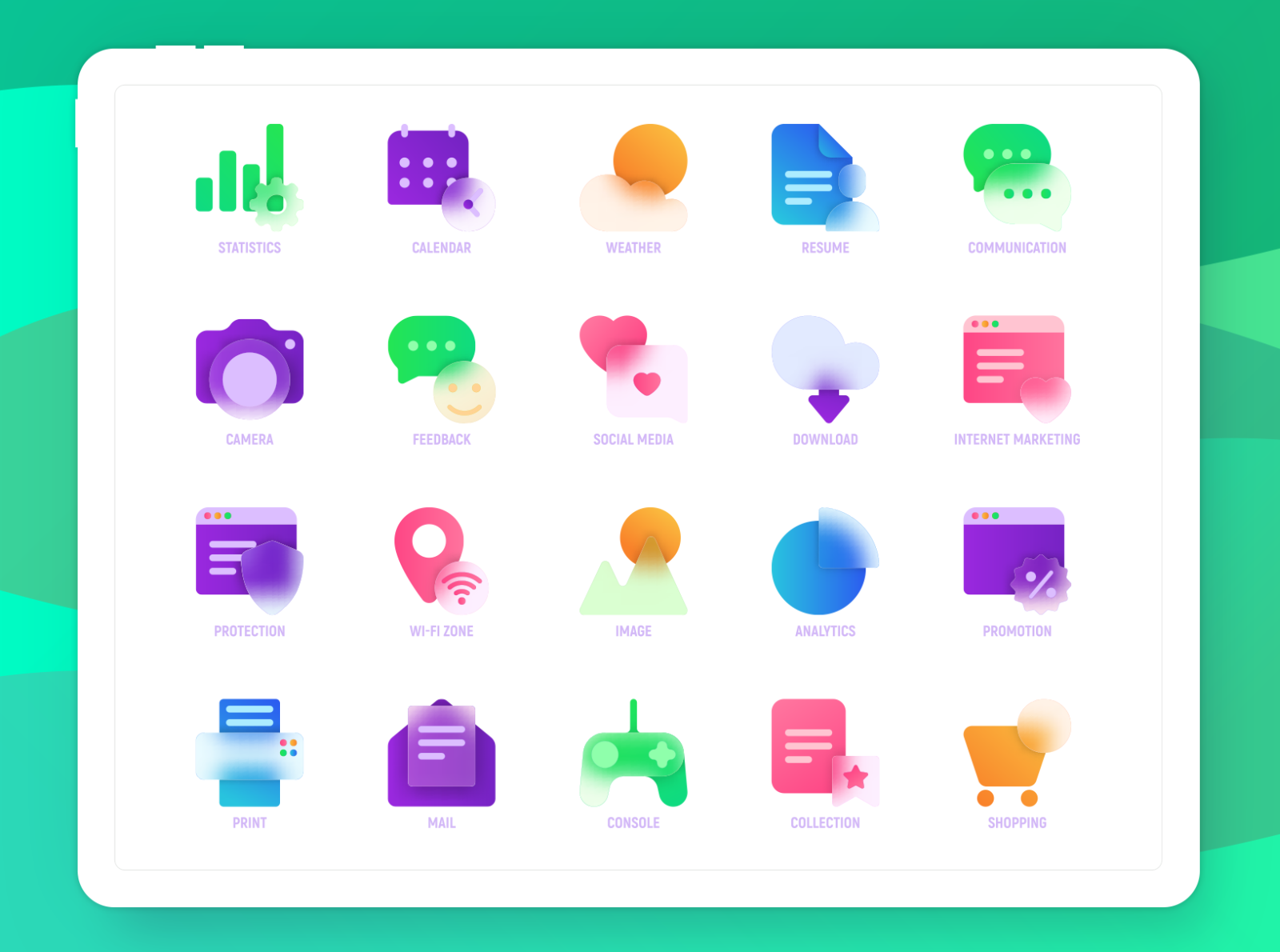 Glassmorphism Icons Set by Marina Silence on Dribbble