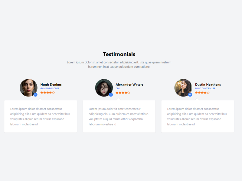 Tailwind Css Testimonial By Yujesh K C On Dribbble