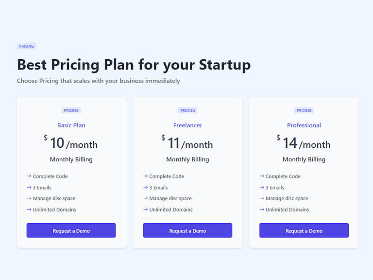 Tailwind Css Pricing By Yujesh K C On Dribbble