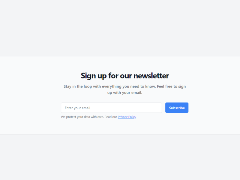 Tailwind Css News Letter By Yujesh K C On Dribbble