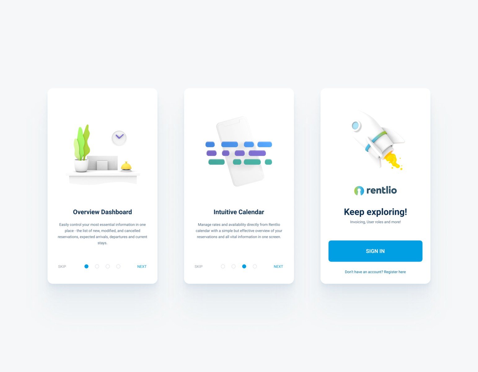 Mobile onboarding by Sime Basioli on Dribbble