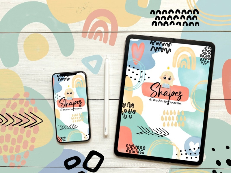 Watercolor Shapes for Procreate by Andalia on Dribbble