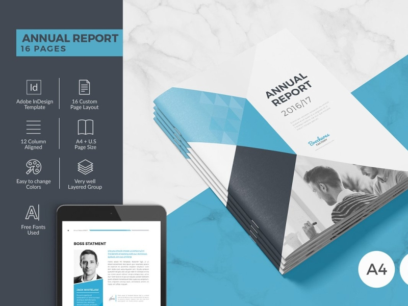Annual Report Brochure by Andalia on Dribbble