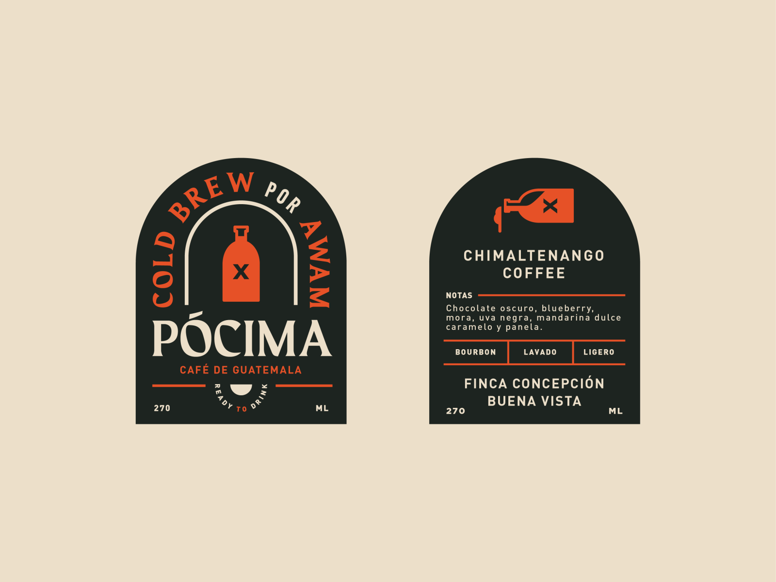 Cold Brew Label - Pócima by Ches Hernandez on Dribbble
