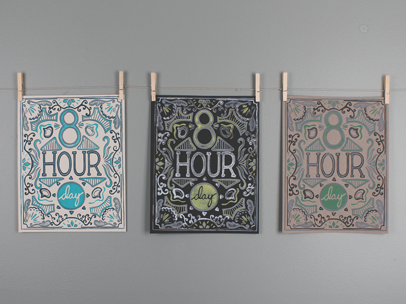 8 Hour Day - Poster Series by Chris Thomas on Dribbble