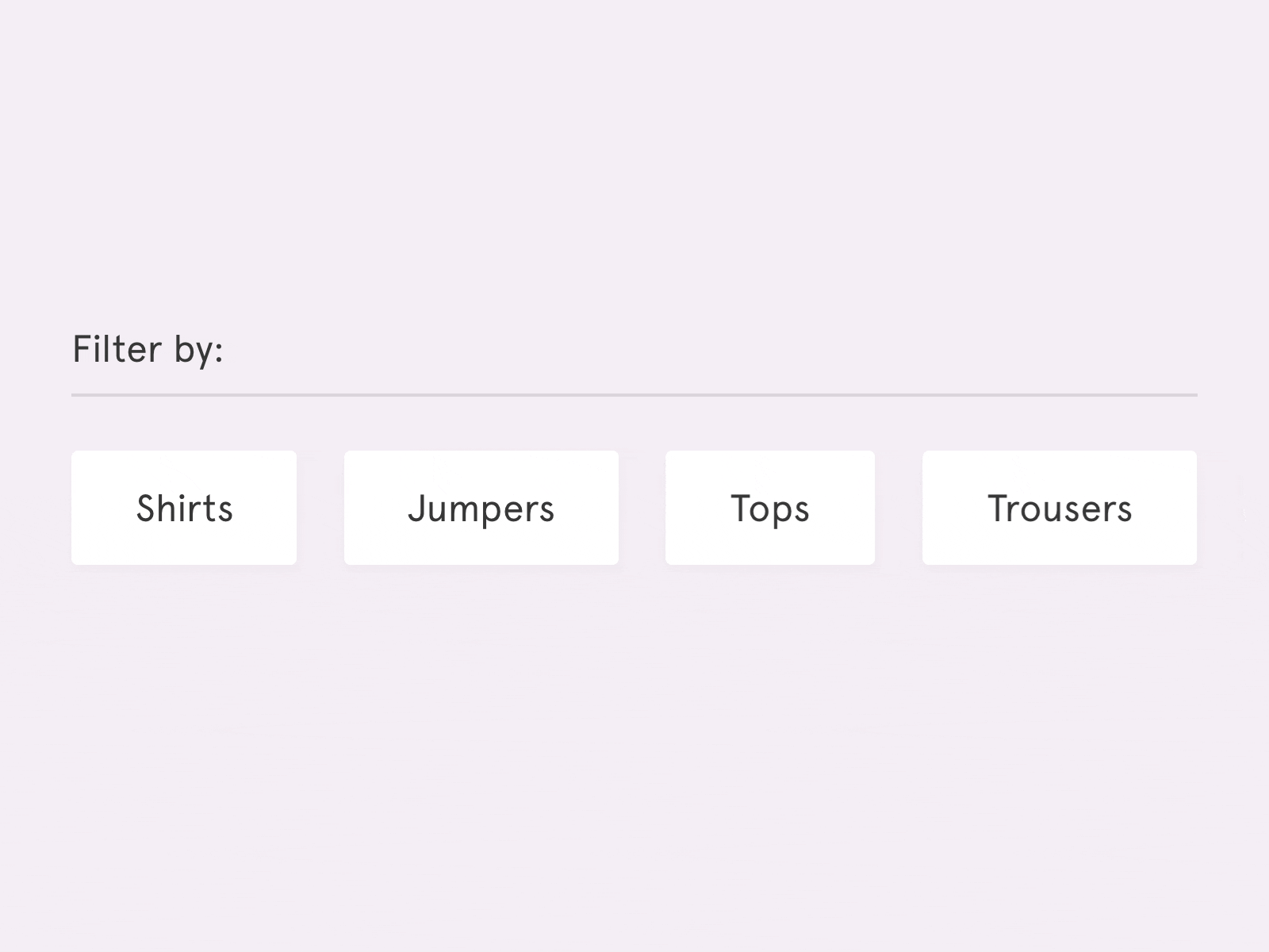 Tag filter interaction by Tom Moore on Dribbble