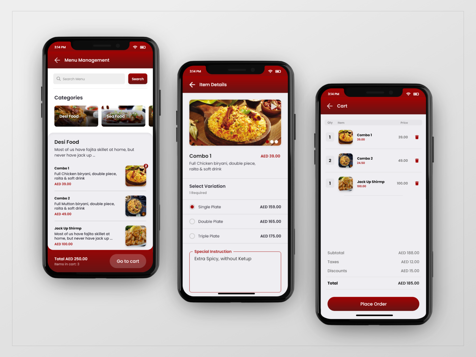 Food Menu App by Mohammed Rashid on Dribbble