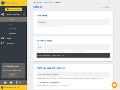 Form-Data settings by Dan Bar-Shalom on Dribbble