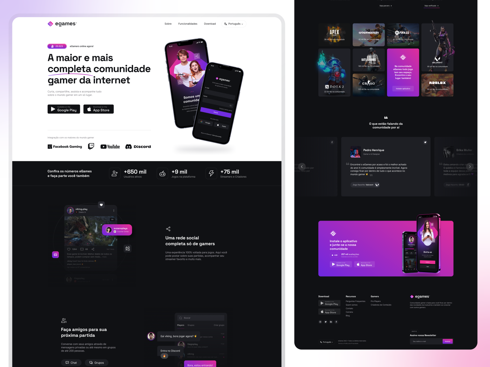 eGames - Gamer Social Network by Calleo David on Dribbble