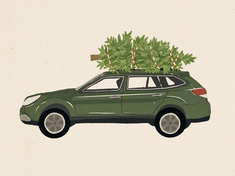 Christmas Subaru by Kailey Cox on Dribbble