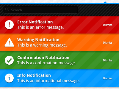 Notification Banner UI Examples by Mike Donovan on Dribbble