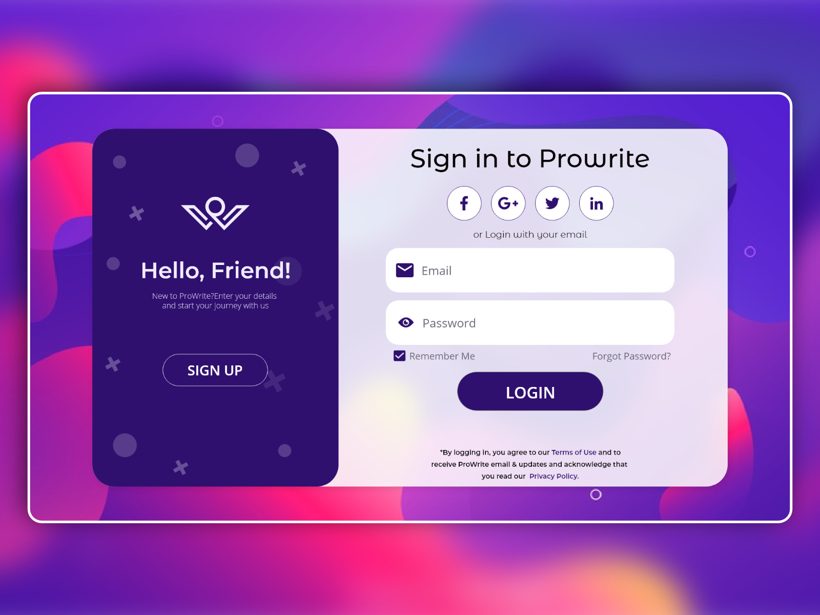 Sign In Page UI Concept by Sudip ghosh on Dribbble