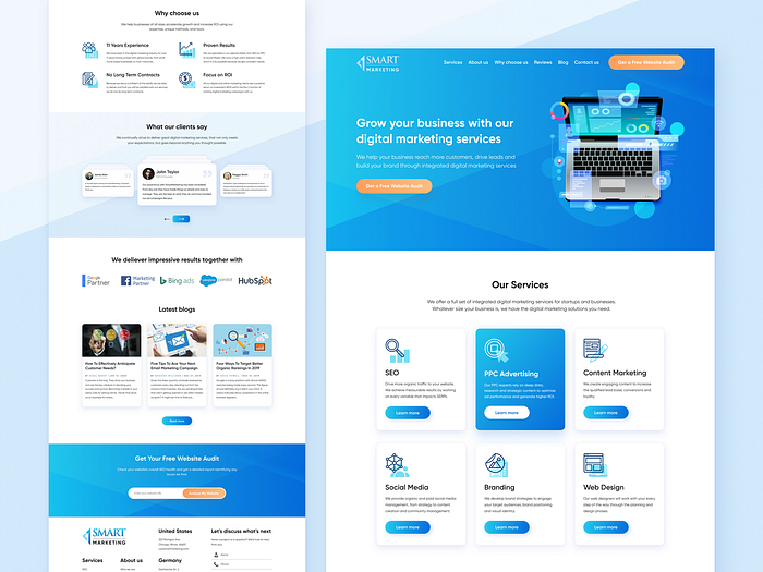 Landing Page Design for a Digital Marketing Agency by Lera Suhareva on ...